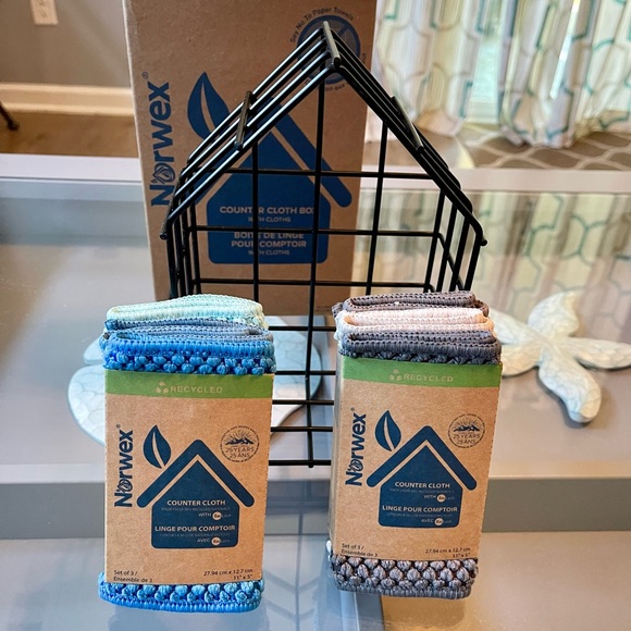 Norwex | Kitchen | New Norwex Winter Set Black Metal House Countertop 6 ...